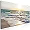 Amazon.de: decomonkey Bilder Strand Meer 120x40 cm XXL 1 Teilig Leinwandbilder Bild auf Leinwand ...