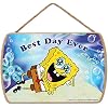 Amazon.com: Nickelodeon SpongeBob SquarePants Relaxing Hanging Wood ...