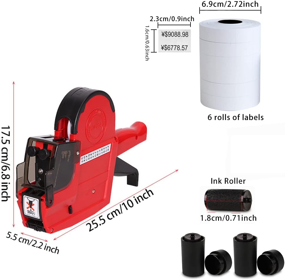 Buy HM-689 2-Line 20 Digits Price Labeling Gun with Letters A-Z,Pricing ...
