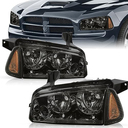 Amazon.com: SPEC-D TUNING Black Housing Clear Lens Headlights with ...