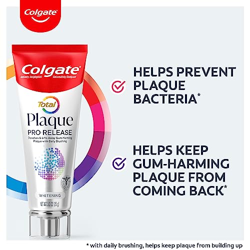 Colgate Total Plaque Pro Release Whitening Toothpaste, 1 Pack, 3.0 Oz ...