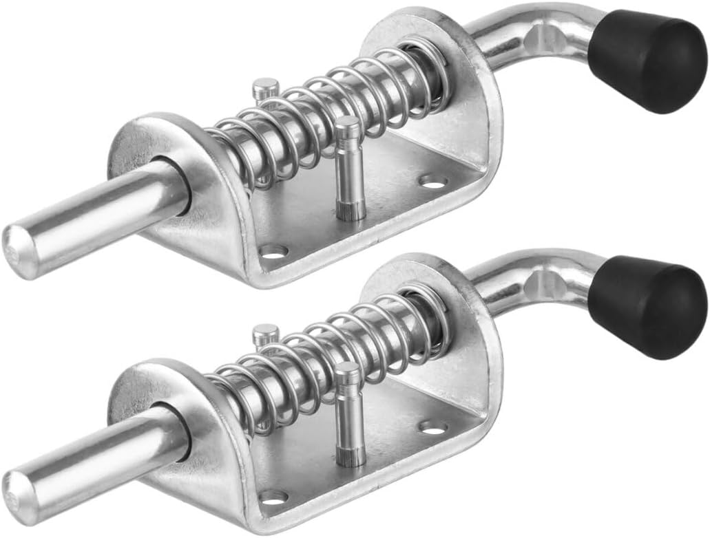 uxcell Spring Loaded Latch Pin, 4Pcs 1.97" - 304 Stainless Steel Spring ...
