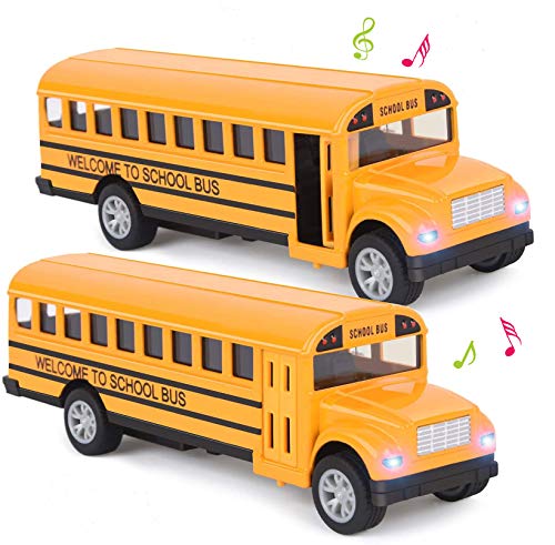 Think Wing School Bus Toy for Toddlers - 5 Inch 2 Set Die-cast Play ...
