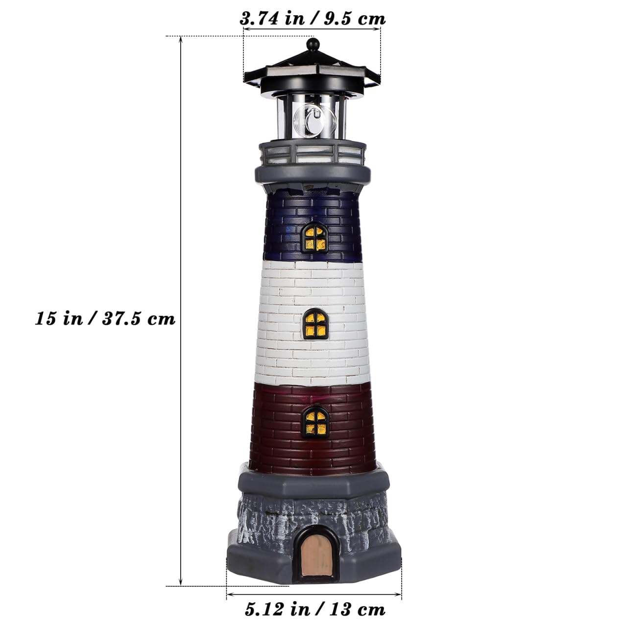 Solar Powered Lighthouse For Garden