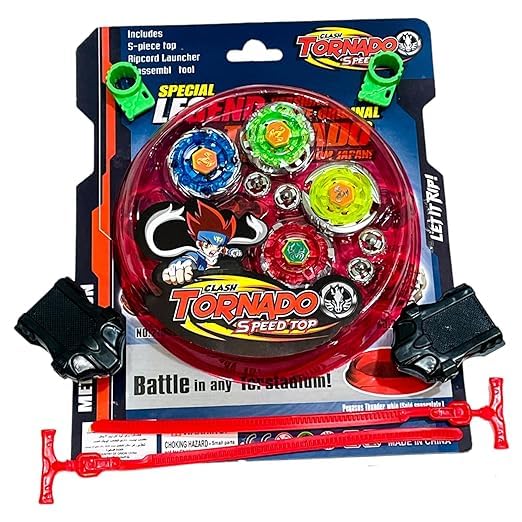 Buy T.K.Enterprises Baeyblades 4 in 1 Metal Spinning Top Toy Set with ...