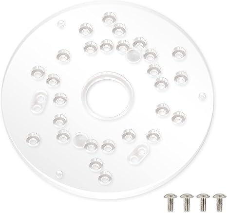 POWERTEC 5-3/4" Router Base Plate w/Screws for Trim and Plunge Routers ...