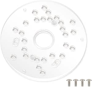 POWERTEC 5-3/4" Router Base Plate w/Screws for Trim and Plunge Routers ...