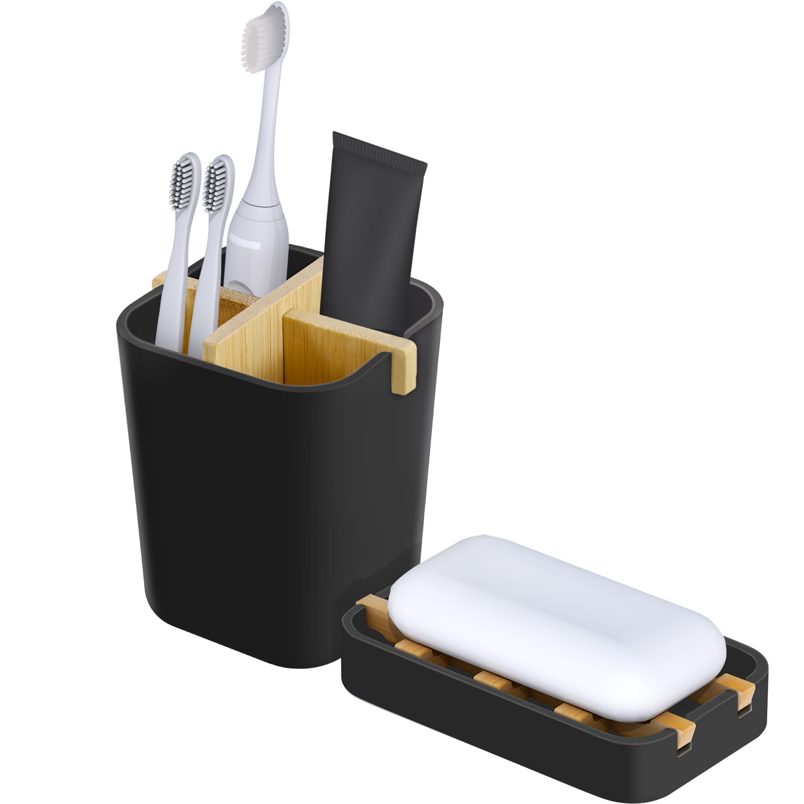 Amazon.com: IWNTWY Toothbrush Holders and Soap Holder Set, Tooth Brush ...