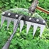 Amazon.com : 5/6/7/8 Teeth Carbon Steel Garden Weeding Rake, Weed Rake ...