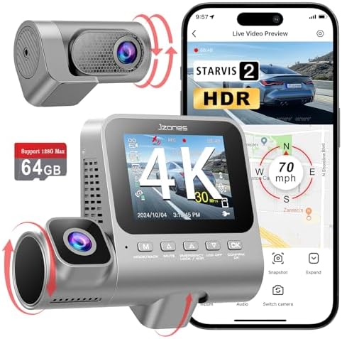 Amazon.com: 3 Channel 4K Dash Cam, Dash Camera for Cars with STARVIS 2 ...