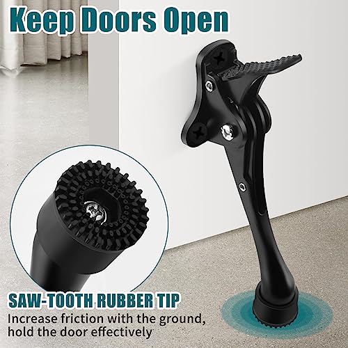 TOKPLNU Kick Down Door Stop, 4 Inch Long KickDown Door Locks Stopper ...