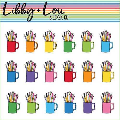 Amazon.com: Pen Cup Holder Planner Sticker | Libby and Lou Sticker Co ...