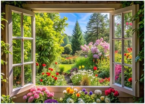 AIIKES 7x5FT Spring Photography Backdrop Spring Window Backdrop ...