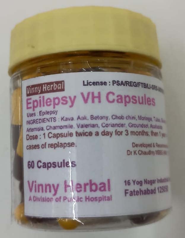 Vinny Herbal Epilepsy VH Capsules 60 Caps Jar : Amazon.in: Health ...