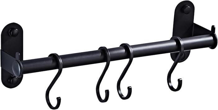 Amazon.com: Pot Rack Wall Mounted,Kitchen with Hooks Wall Pot Rack 12 ...