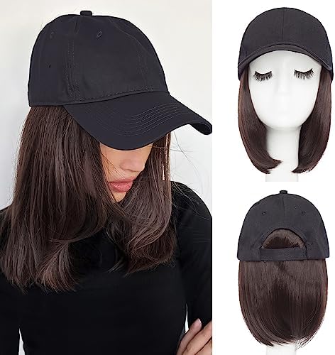 Amazon.com : SLEEKALON Baseball Cap with Hair Extensions Baseball Hat ...