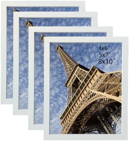 Amazon.com - SunnyTong 8x10 Picture Frame Set of 4, Natural Wood Photo ...