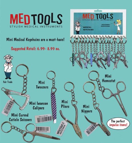 Med Tools - Mini Tools Keychains with Fun Design - 18pc carded display ...