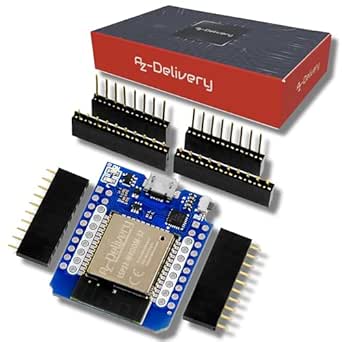 AZDelivery ESP32 D1 Mini NodeMCU WiFi Microcontroller ESP32-WROOM-32 ...