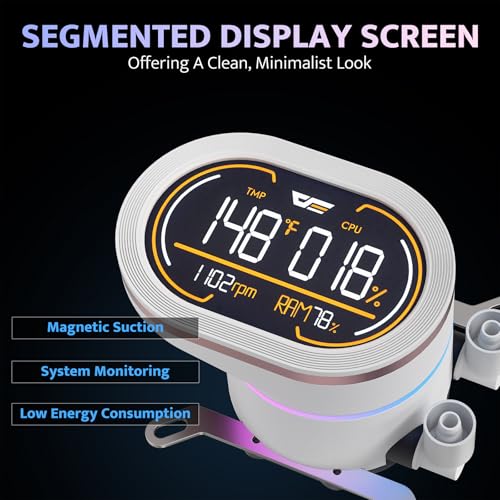darkFlash DH360D V1.2 All-in-one Liquid CPU Cooler with Display, CPU ...