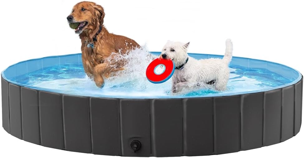 Yaheetech PVC Foldable Pet Paddling Pool Dog Swimming Pools Portable ...