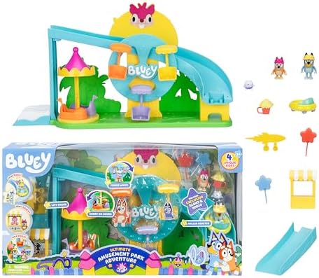 Bluey's Amusement Park Adventure, 4 Unique Rides, Ride The Merry-Go ...