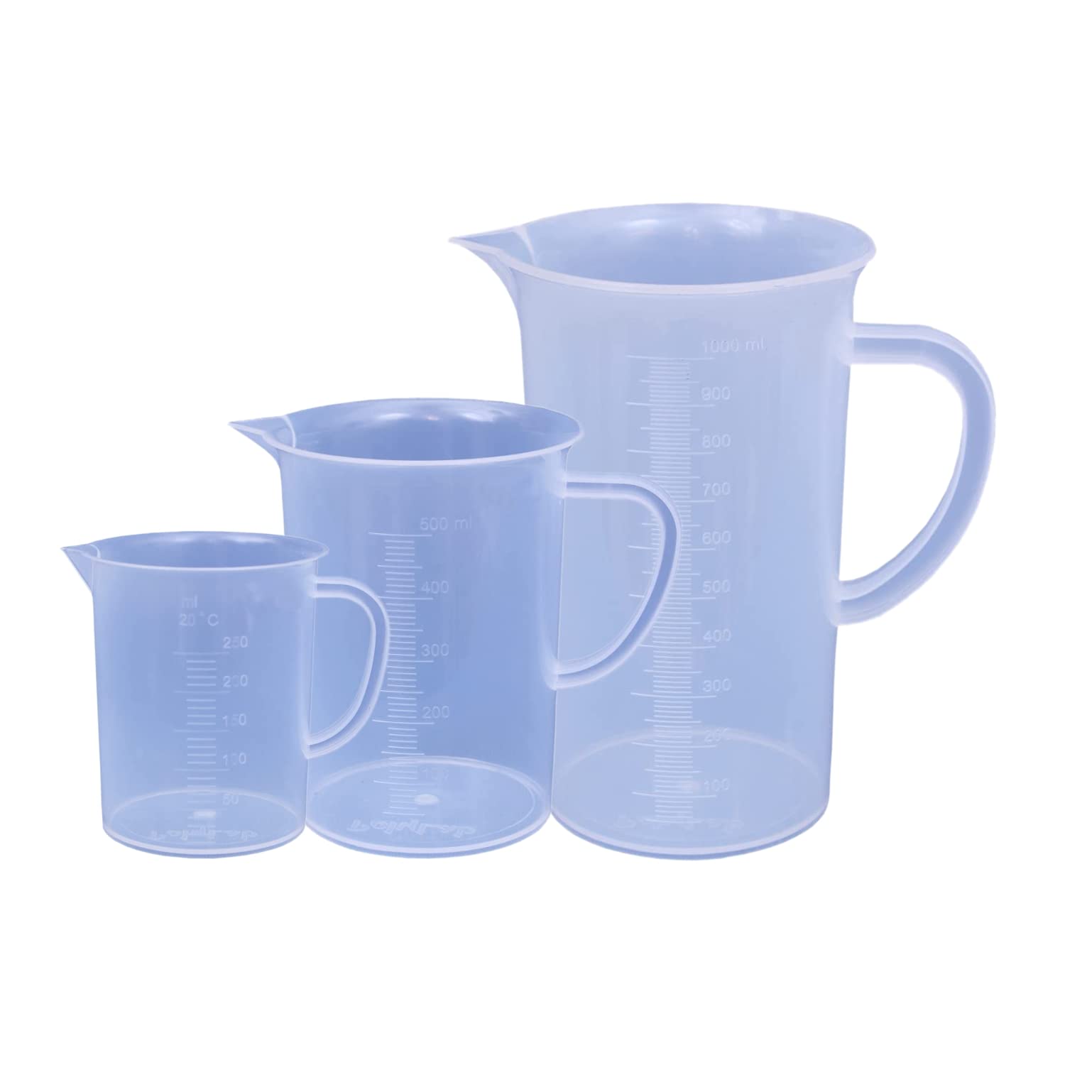 Bello Polypropylene Beaker with Graduation Marks Combo Pack of 250ml ...