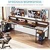 Tribesigns Two Person Desk with Monitor Stand, 78.74" Long Double ...