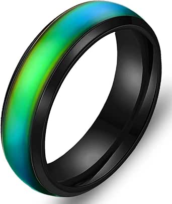 Amazon.com: Color Changing Ring, Mood Ring, 6mm Stainless Steel ...