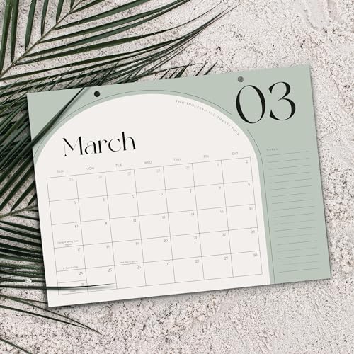 Snapklik.com : Aesthetic Sage Green Desk Calendar 2024-2025 - Runs From ...