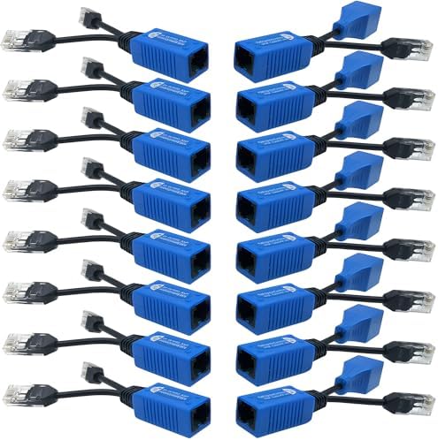 Amazon.com : AIMHD 4 Pair RJ45 Ethernet Combiner, Cat5 PoE Splitter, 2 ...