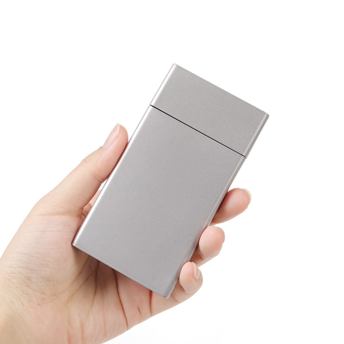 Amazon.com: Titanium Cigarette Case Frosted Retro Cigaret Box Double ...