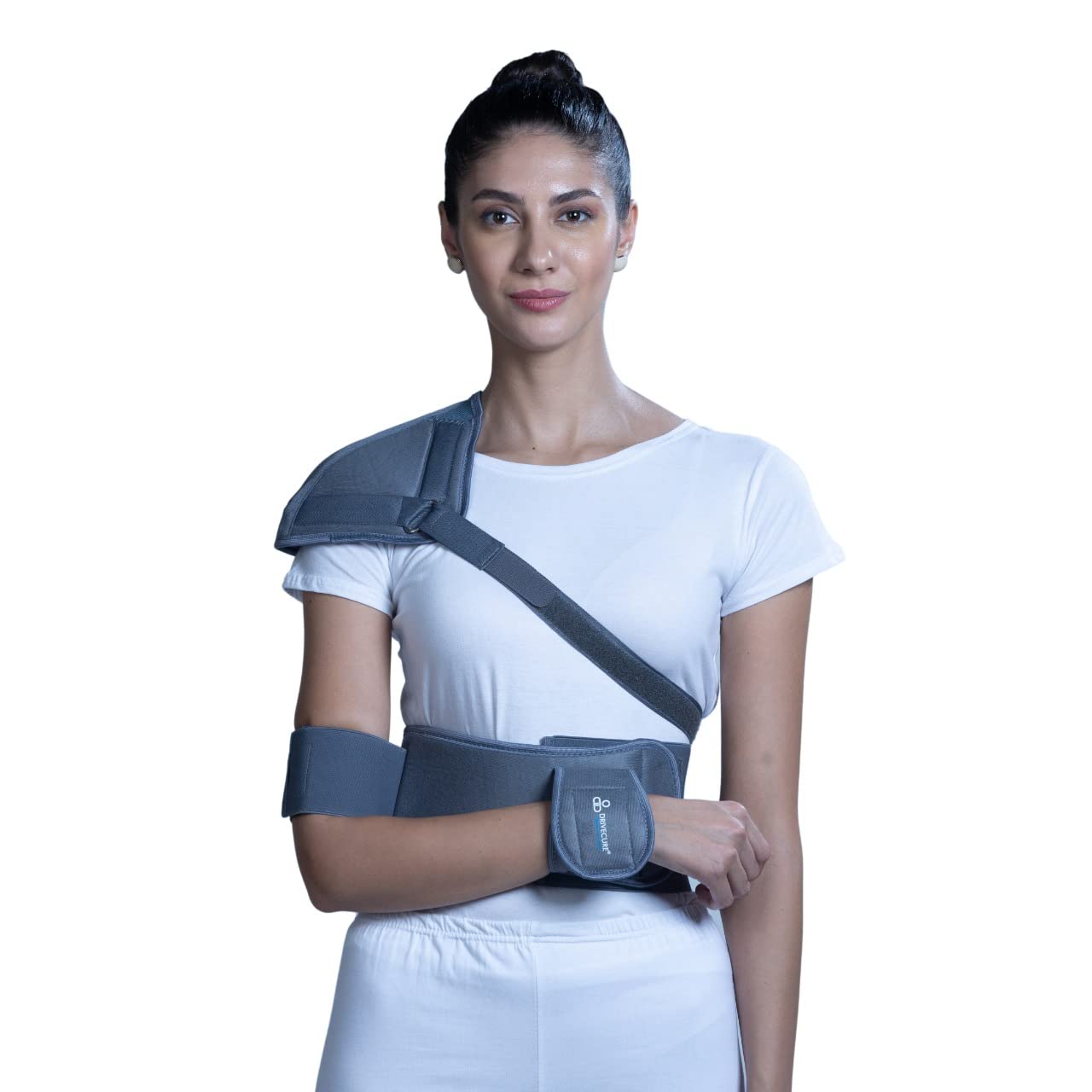 Buy Drivecure Elastic Shoulder Immobilizer Pack of 1-Grey-Medium (M ...