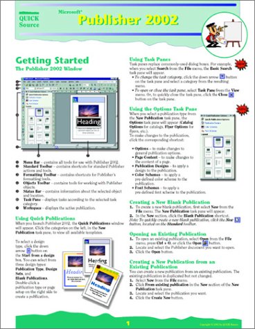 Microsoft Publisher 2002 Quick Source Guide: Quick Source ...