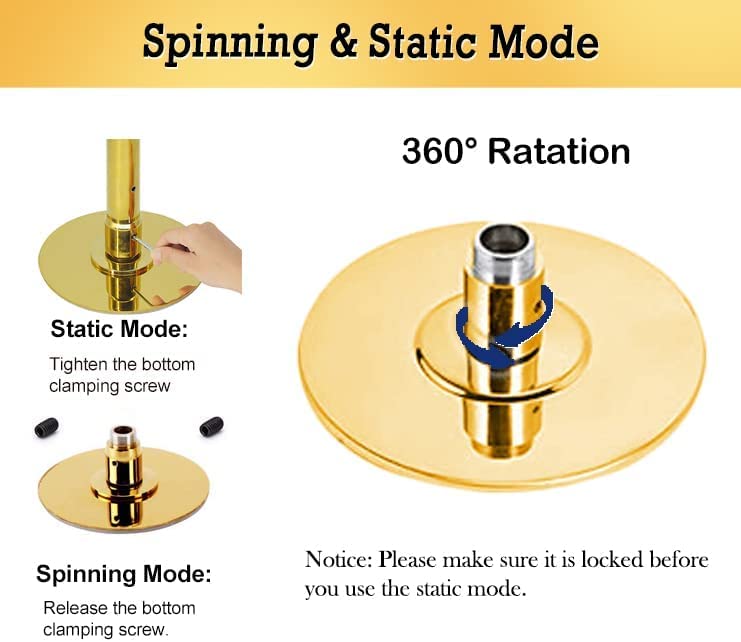 Surnuo Spinning Pole Dancing Pole for Home Portable Dance Pole Kit ...