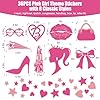 Amazon.com: Mity rain 34 PCS Pink Doll Stickers, Pink Girl Room Decor ...