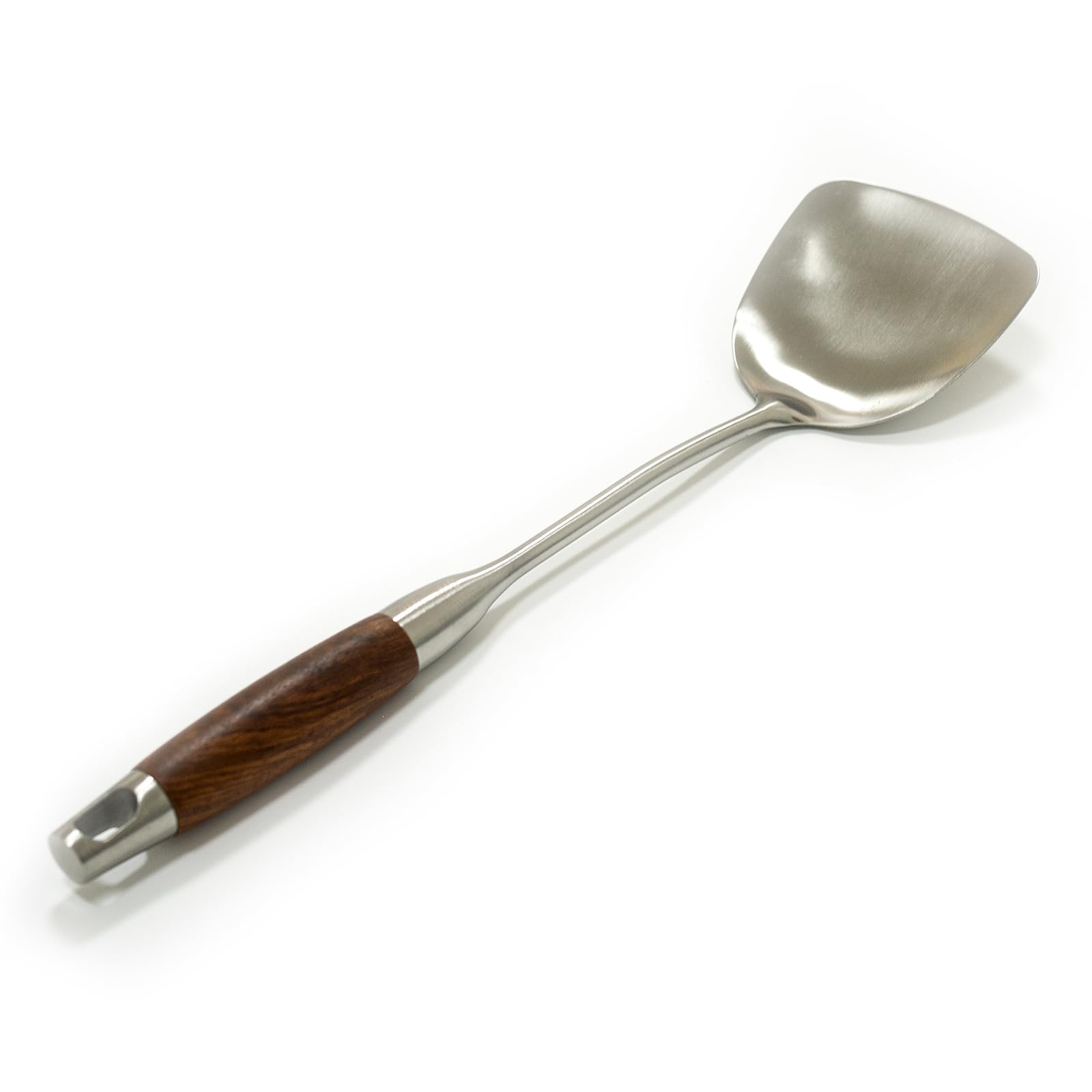 Amazon.com: YENXIKU Wok Spatula, Stainless Steel Spatula with Wooden ...