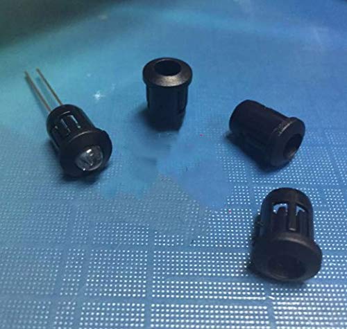 50PCS 10MM F10 LED diode Holder LED Seat LED Clip Blace Plastic Chrome ...
