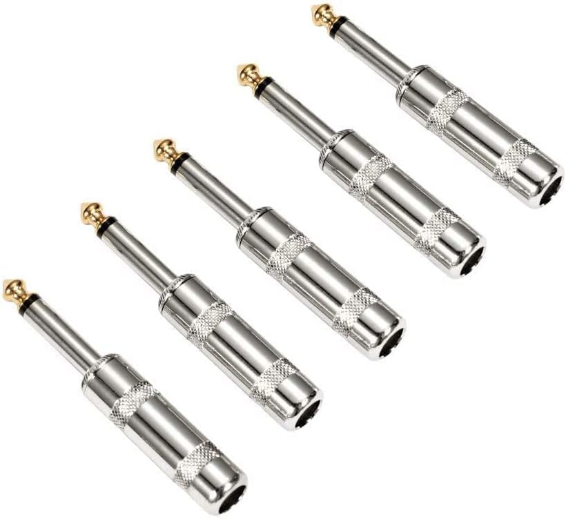 Amazon.com: Devinal 1/4 inch Mono Plugs, Replacement 6.35mm TS Solder ...