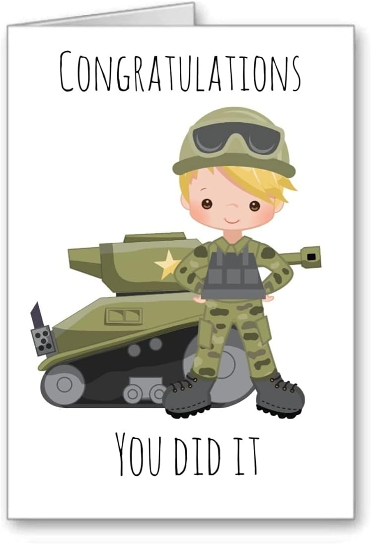Army Soldier Congratulations Card Military Blonde Hair New Job ? Not ...