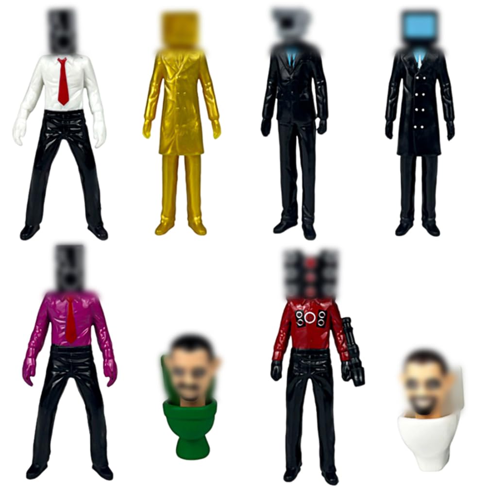 MIFKLMV Toilet Game Figures, Toilet Man and TV Man Figures, Toilet Man ...