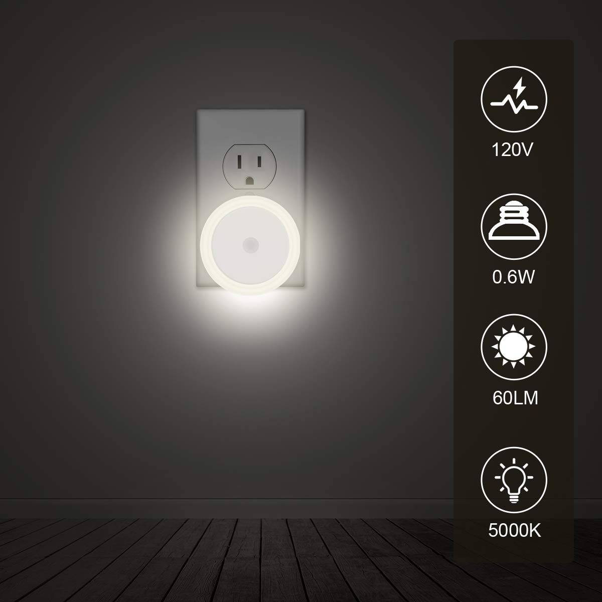 6Pack Night Light Plug in, Briignite LED Night Light for Kids, Light ...