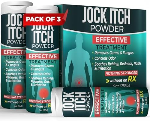 Amazon.com: Jock Itch Powder with Miconazole Nitrate 2% & Tea Tree Oil ...