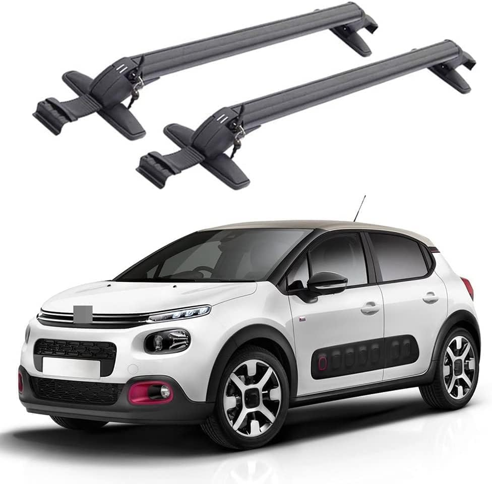 2 Pezzi Auto Barre Portatutto Portapacchi per Citroen C3 Hatchback 2017 ...