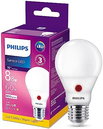 Philips LED Foco A19 luz cálida - Sensor de luz natural : Amazon.com.mx ...