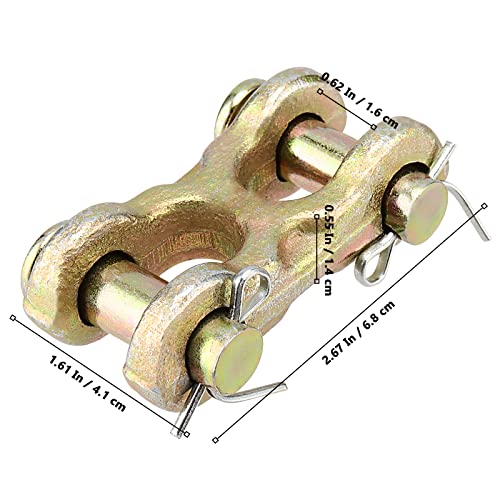 Snapklik.com : MUKLEI 6 Packs 3/8 Inch Double Clevis Link
