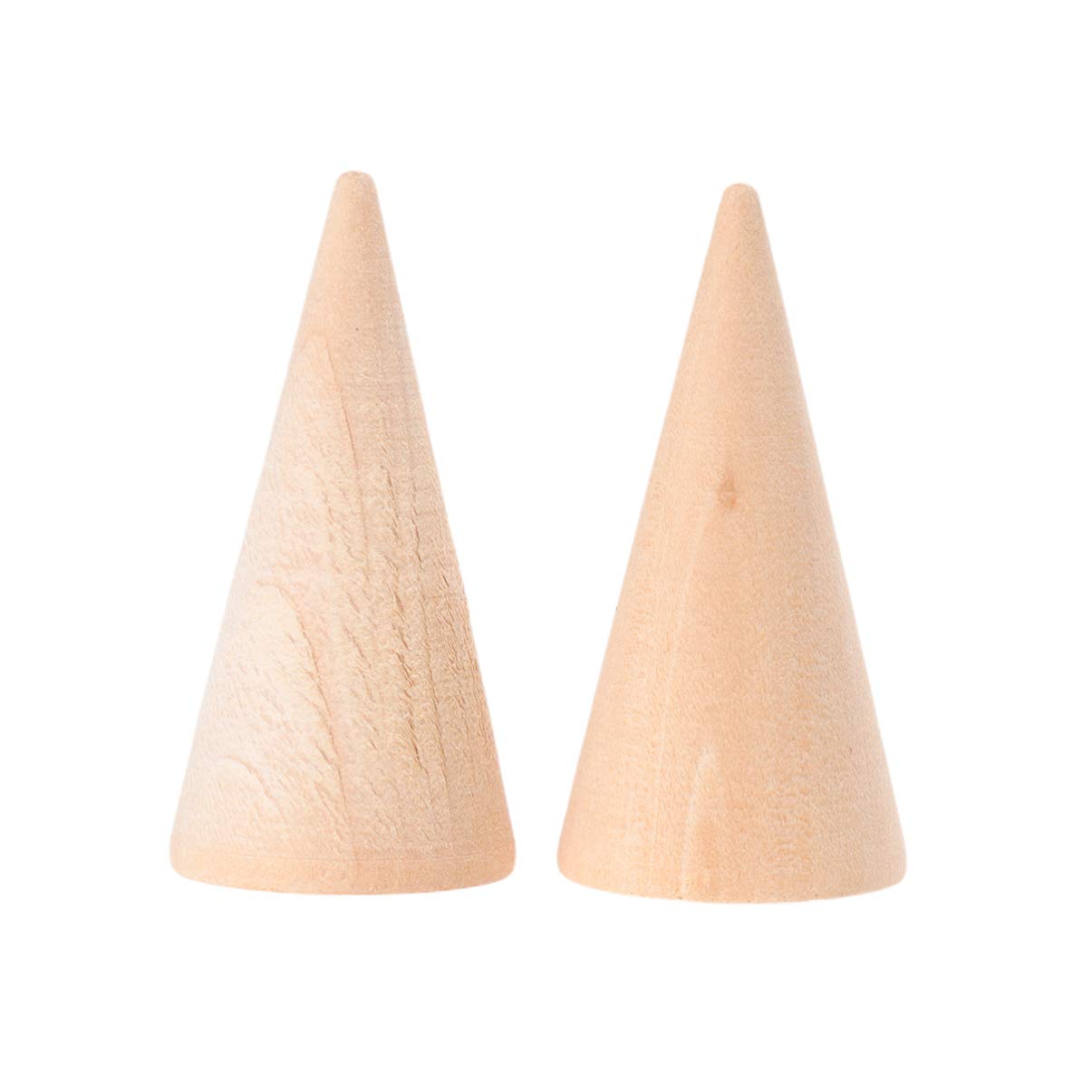 Amazon.com: SEWACC Cone Stand 10pcs Unfinished Wooden Cones Natural ...