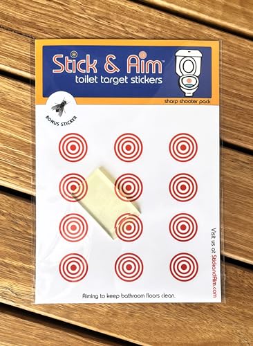 Bullseye Toilet Target Stickers Bulk Pack for Toilets and Urinals (13 ...