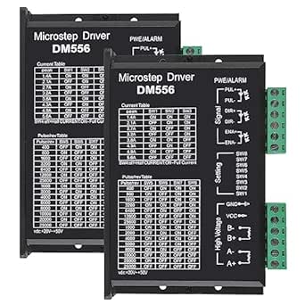 Amazon.com: D-FLIFE 2pcs DM556 CNC Digital Stepper Motor Driver 2-Phase Stepper Motor Driver 20 ...