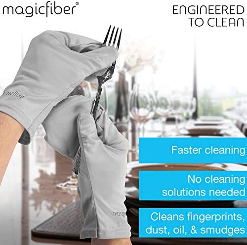 MagicFiber Microfiber Cleaning Cloth Gloves (1 Pair) Easily Clean ...